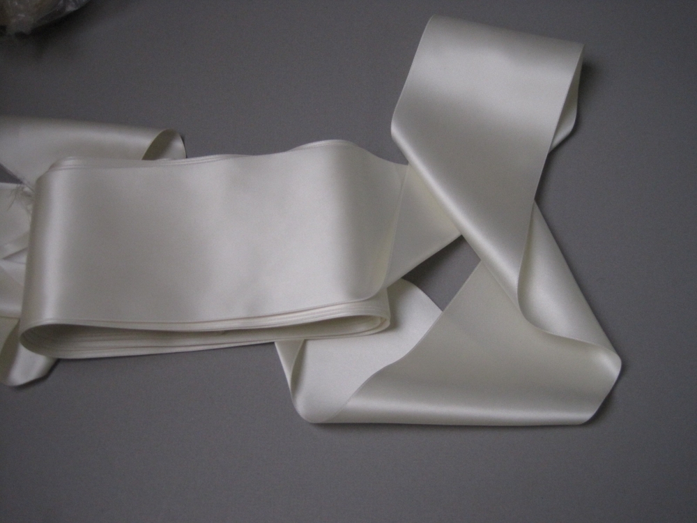 Wide white bridal ribbon | Antique Ribbon