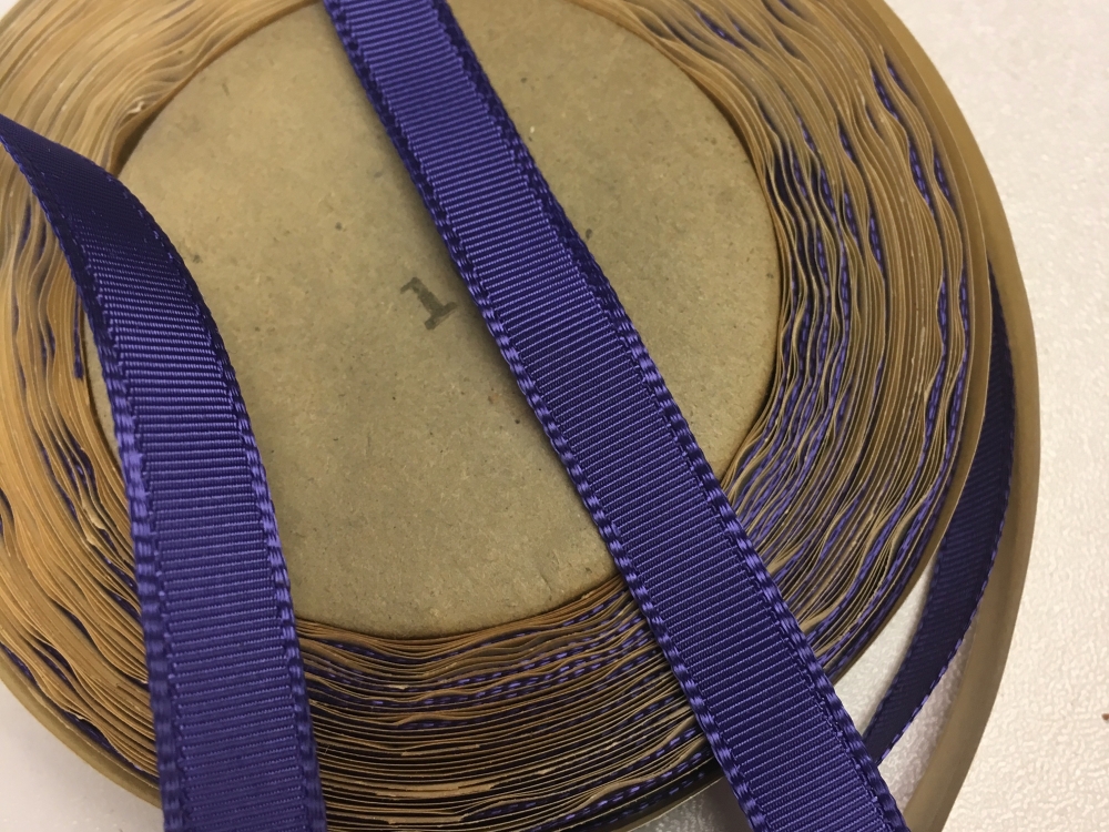 Vintage 40s narrow purple grosgrain ribbon rayon 5/16 inch W | Antique ...