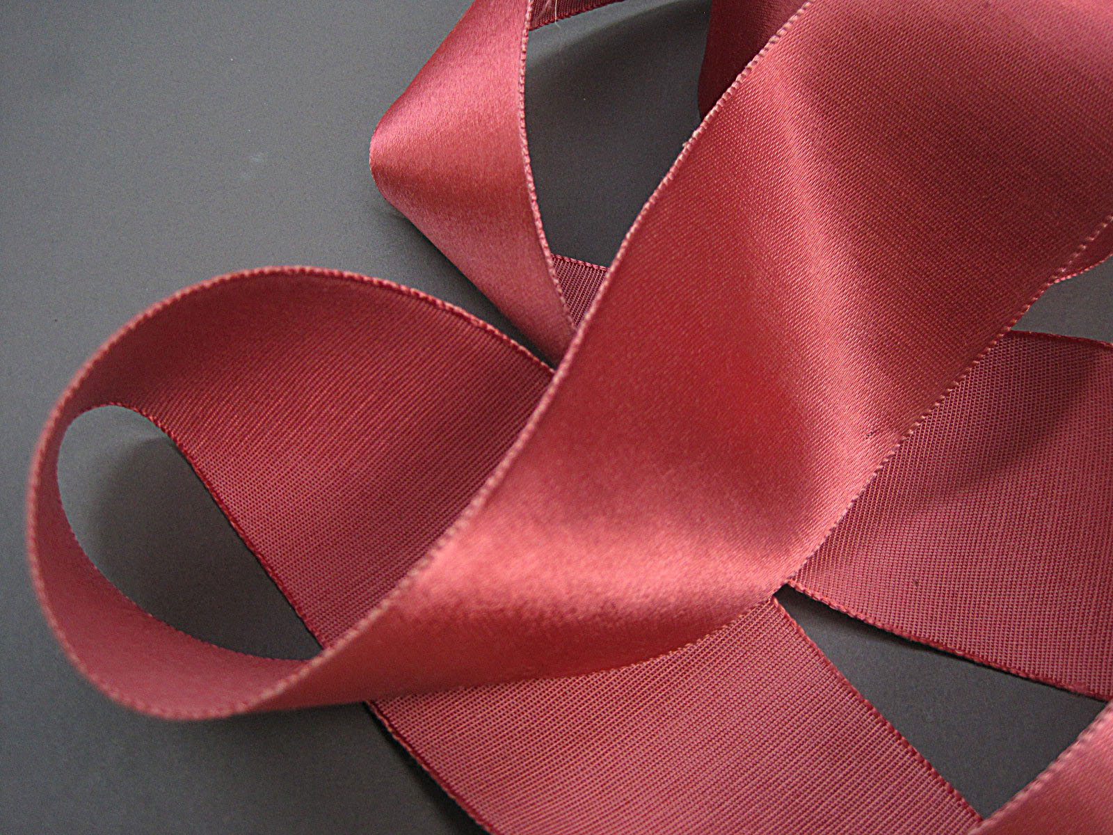 Vintage 30s Heavy gros grain satin Rose ribbon 3 inch wide | Antique Ribbon